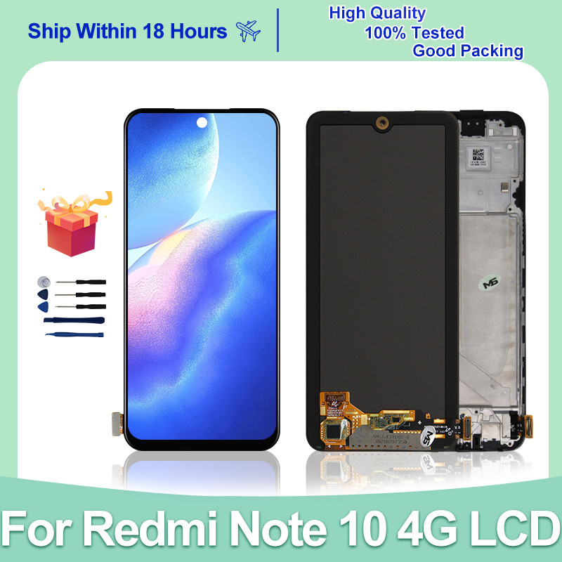Jual Super AMOLED For Redmi Note 10 4G LCD splay M2101K7AG Screen ...