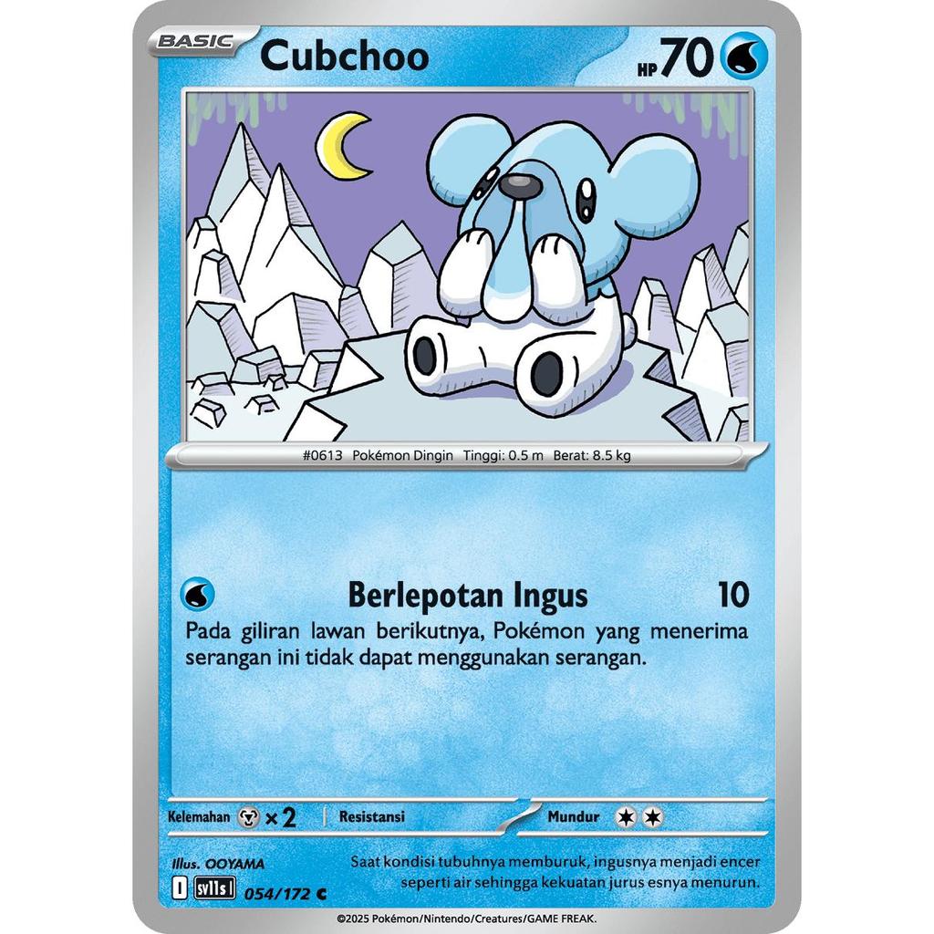 Jual TCG Cubchoo 054/172 SV11s Hitam Putih KARTU CARD POKEMON INDONESIA ...