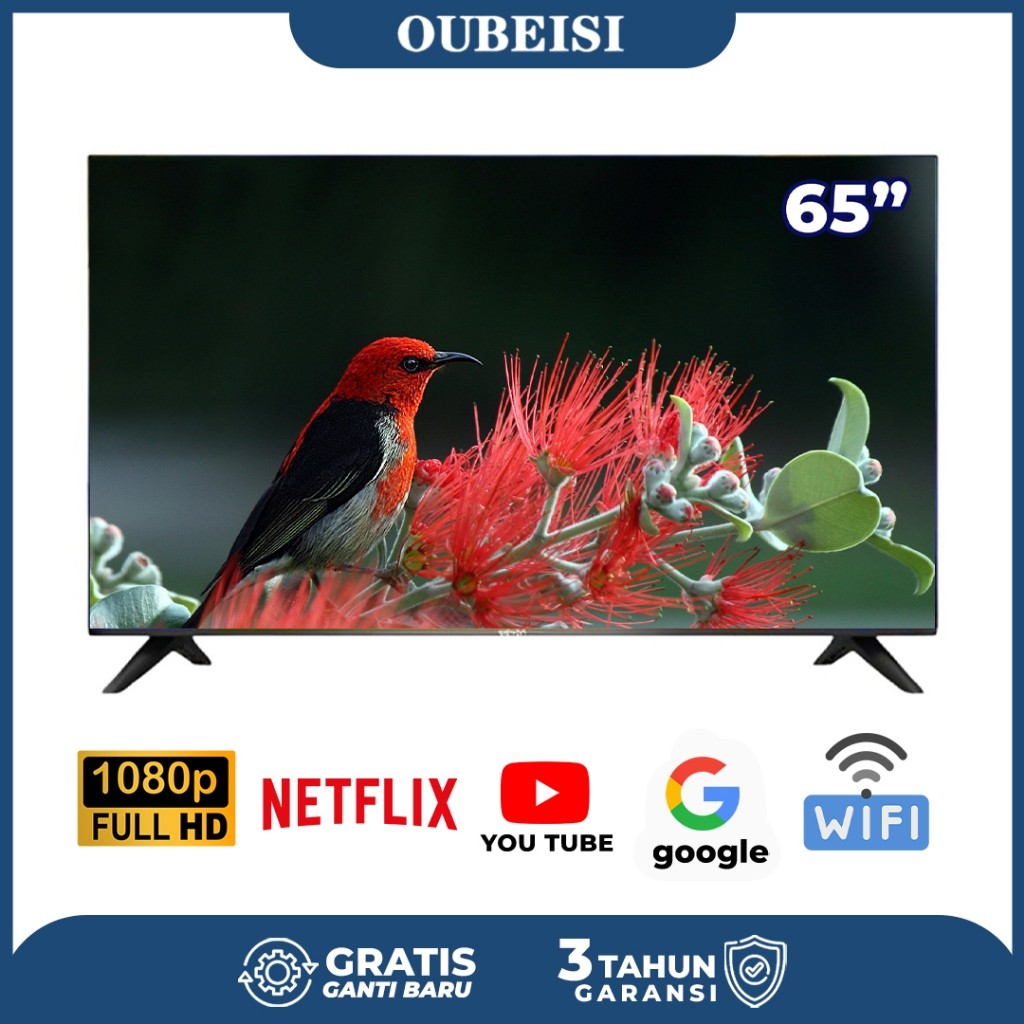 Jual OUBEISI TV SAMRAT TV LED 50/55/65 inch Smart Android TV Digital 4K ...