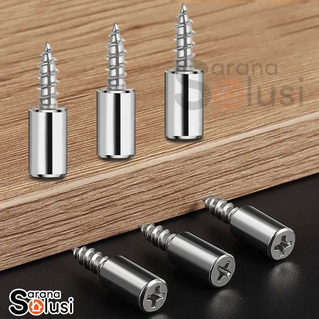 Jual Sekrup Ambalan Baut Penyangga Rak Dinding Cabinet Screw 30 PCS ...