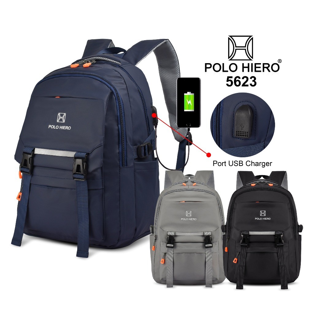 Jual Rio Bag Store-Tas Ransel Polo Hiero 5623 Tas Backpack Sekolah Tas ...