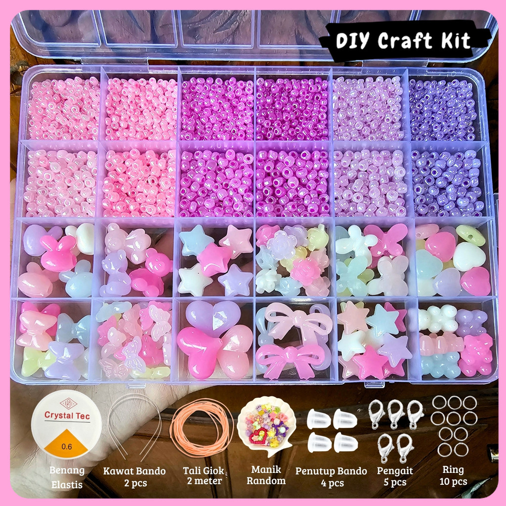 Jual DIY Craft Kit - DIY Craft Kit Gelang Manik Manik Aesthetic - Manik ...