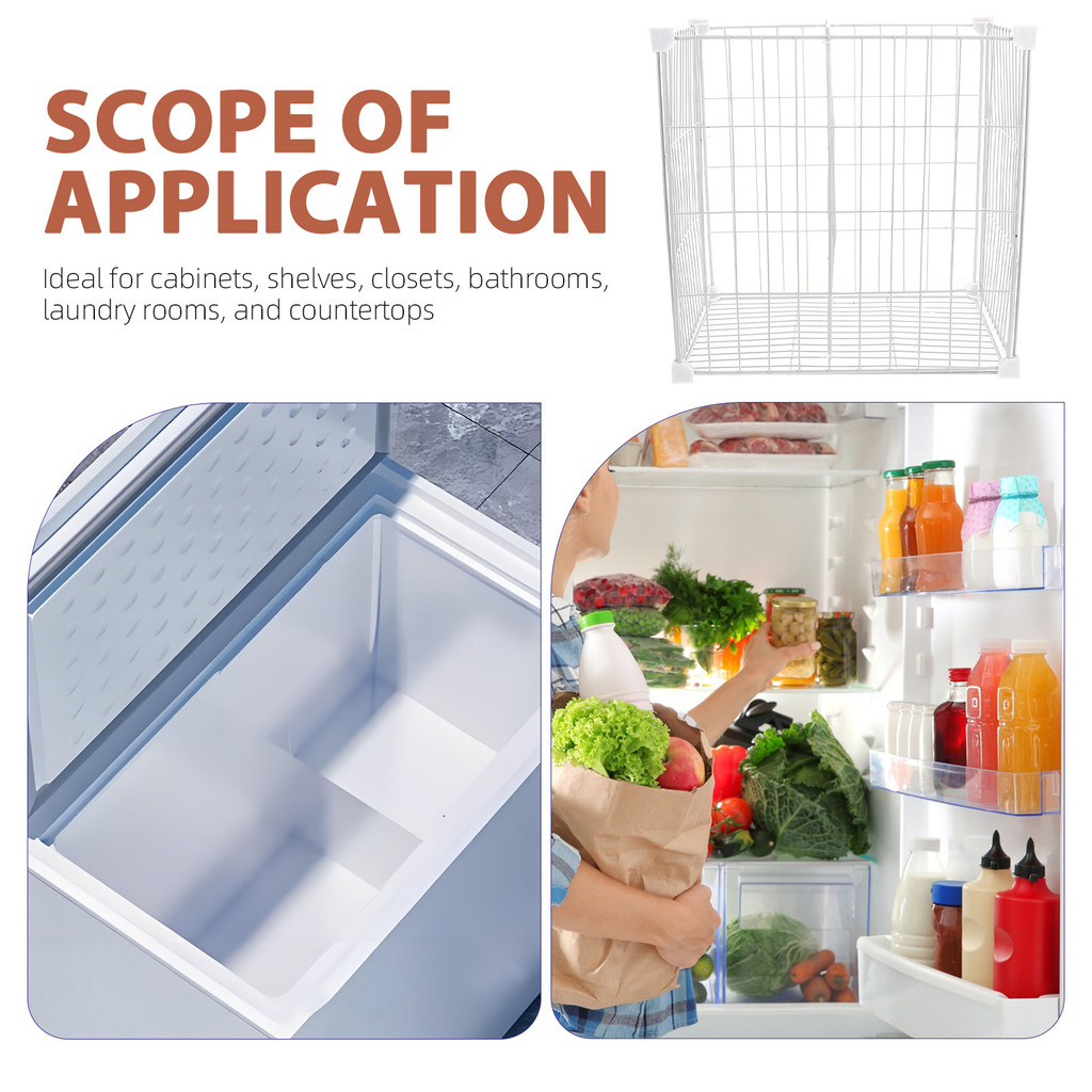 Jual Freezer Organizer Basket Adjustable Dividers Sturdy Bottom Basket ...