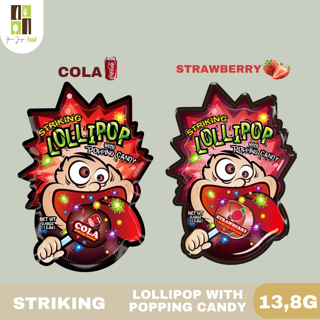 Jual Striking Lollipop With Popping Candy 13,8g / Rasa Cola / Rasa ...