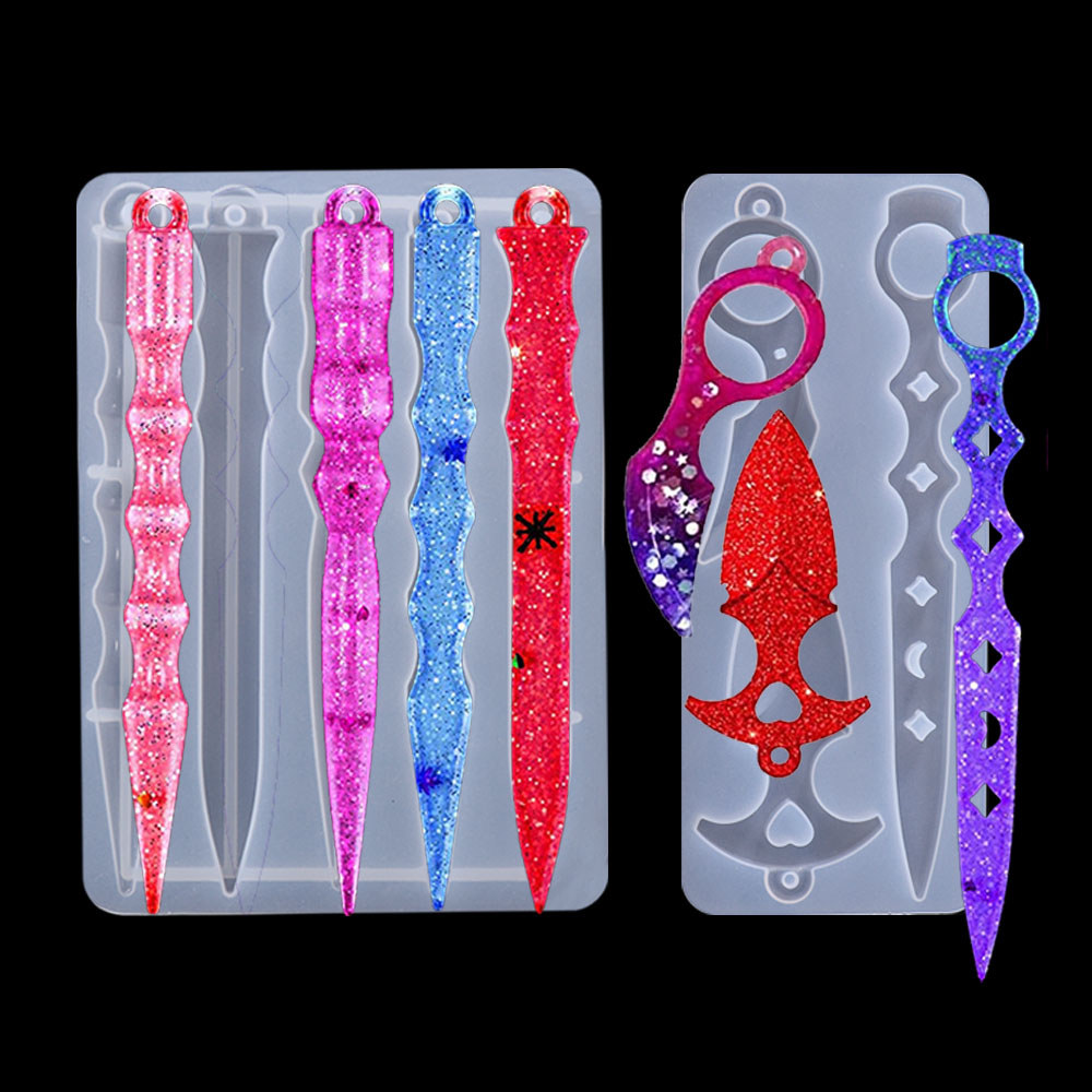 Jual DIY Epoxy Silicone Resin Mold for Self Defense Keychain Pendant ...