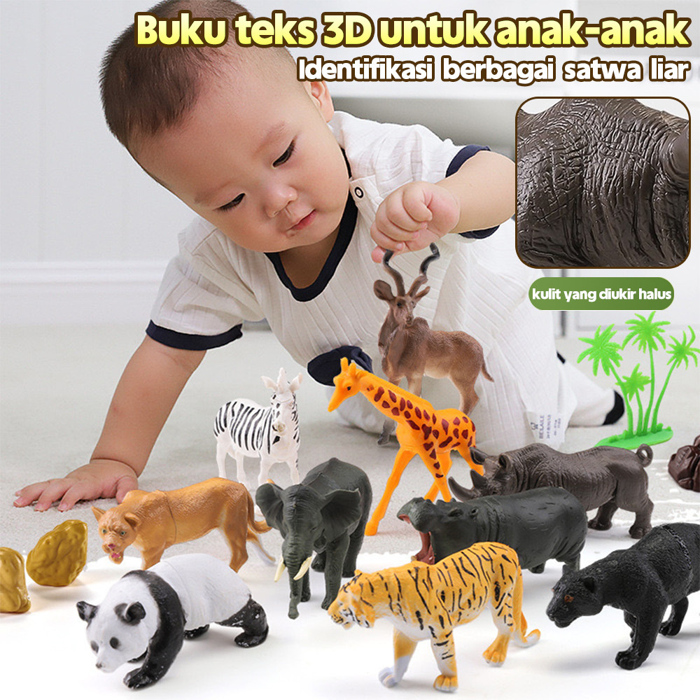 Jual Figure Karet Binatang Hewan Hewan Animal 58pcs Mainan Wild Animal ...
