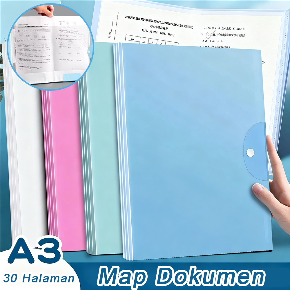 Jual Map Plastik A3 Banyak Lapisan - Map Ujian & Dokumen Transparan ...