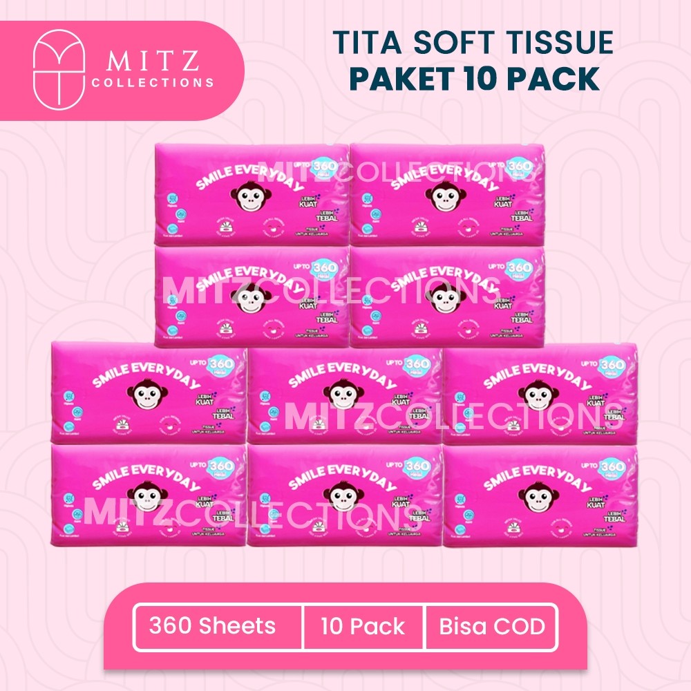 Jual Paket [ 10 Pack] TiTa Soft Facial Tissue isi 360 Helai Tisu Tita ...