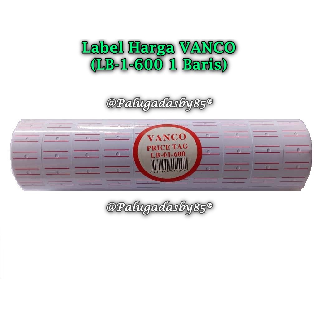 Jual (1 Slop Isi 10 Biji) GROSIR Label Harga VANCO LB-01-600 1 Baris ...
