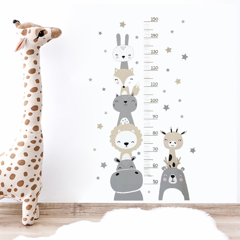 Jual Estetik Sticker Dinding Anak - Ukuran Tinggi Badan dengan Hewan ...