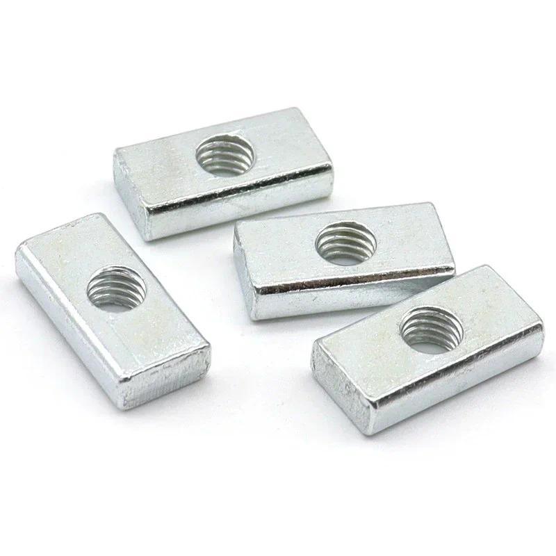 Jual Zinc-Plated Carbon Steel Thin Rectangular Square Nuts Slider Block ...