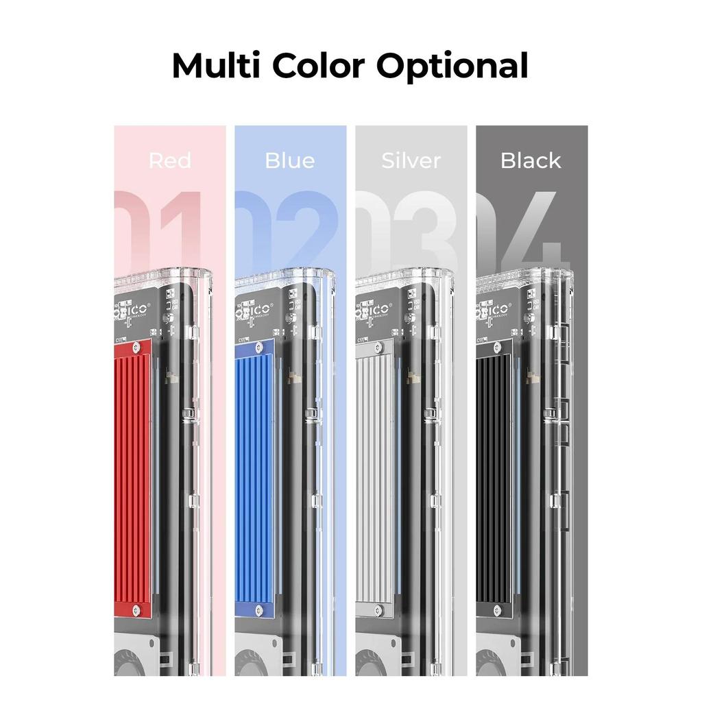 Jual ORICO 20Gbps NVMe SSD Case M.2 NVME SSD Enclosure with Cooling Fan ...