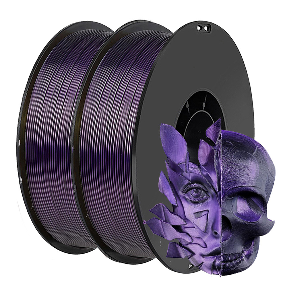 Jual Two Color Silk Black purple PLA 3D Printer Filament 200g 1.75mm 3D ...