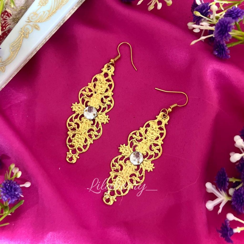 Jual PROMO Anting Adat Etnik Lempengan Emas untuk Tari, Karnaval, dan ...