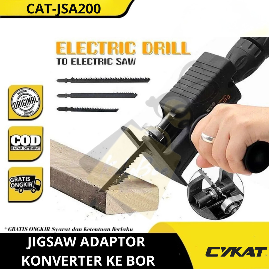 Jual Reciprocating jigsaw adaptor ke mesin bor - Adapter gergaji jigsaw ...
