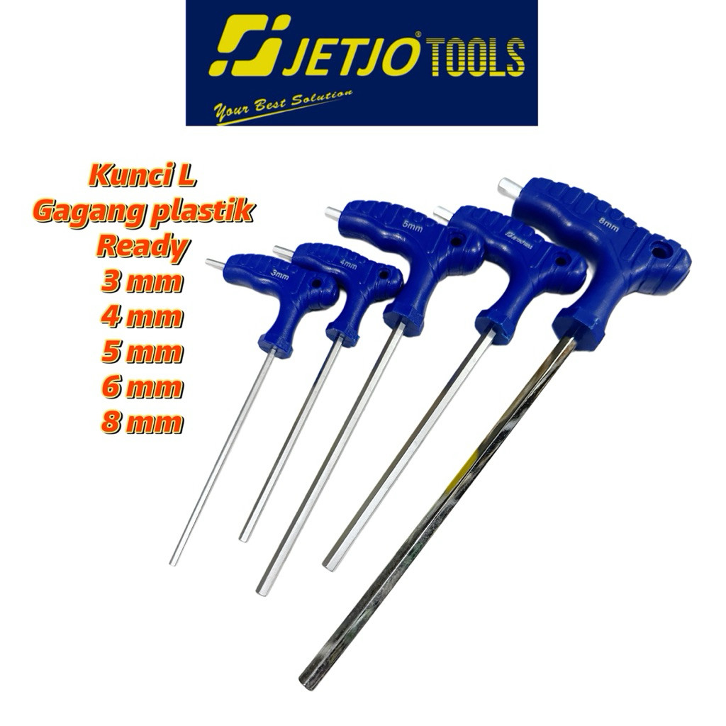 Jual Jetjo tools kunci L model T kunci l 3 4 5 6 8 mm kunci L hex ...