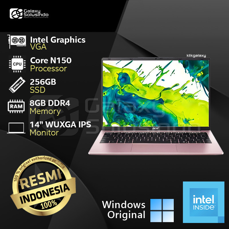 Jual ACER ASPIRE LITE 14 AL14-37P-C39A - Intel N150 256GB SSD 8GB RAM ...