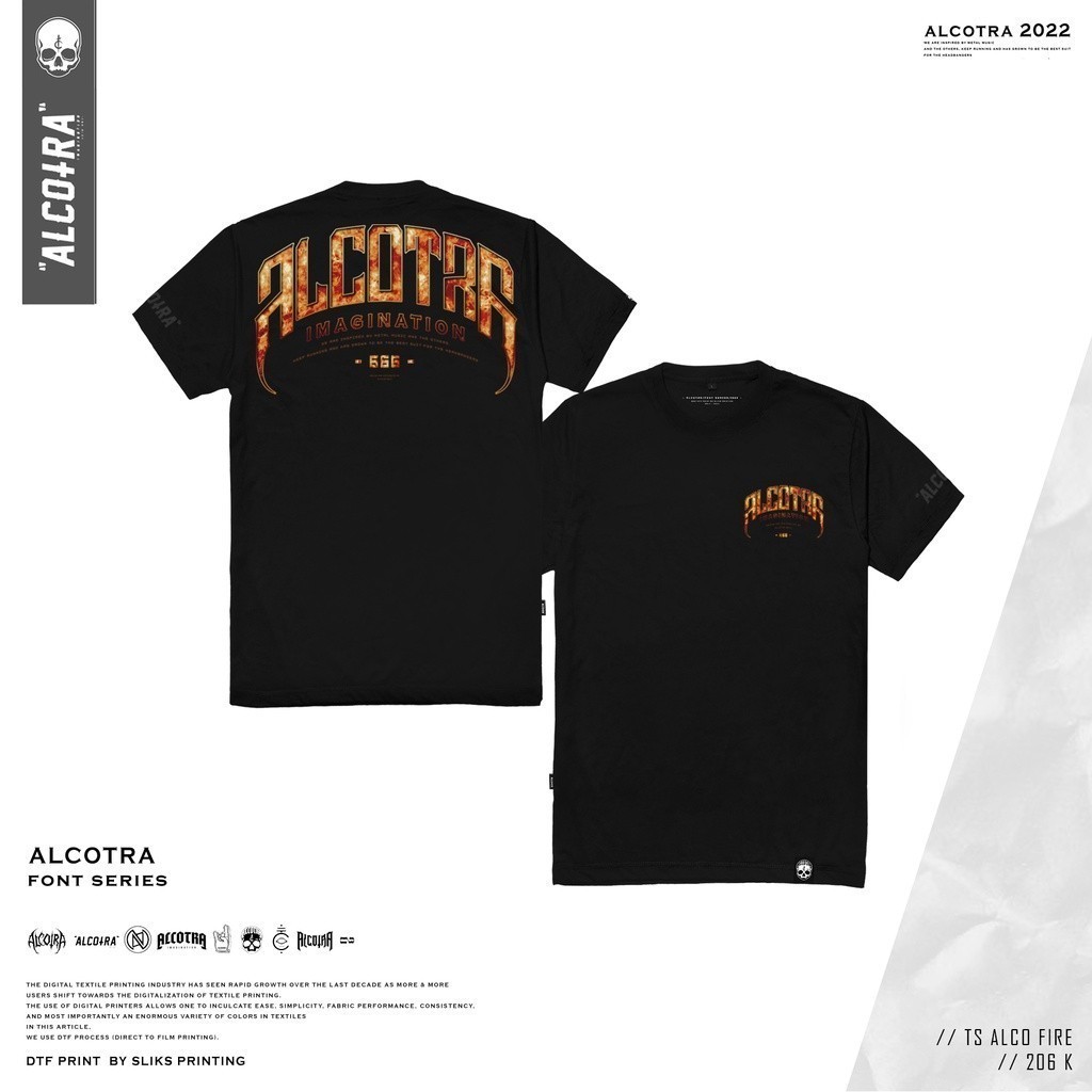 Jual ALCOTRA BALI Original // TS ALCO FIRE // T-SHIRT ALCOTRA FIRE FONT ...
