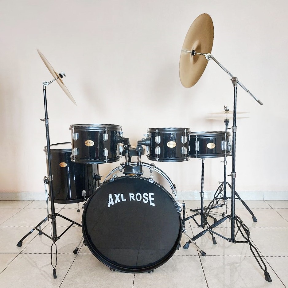 Jual Drum SET 5-Piece AXL ROSE Original BONUS Lengkap Kursi Cymbal ...