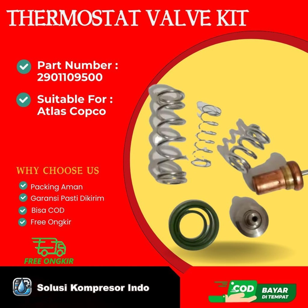 Jual MPV PN 2901109500 Min. Pressure Valve + Thermostat Valve Kit Atlas ...