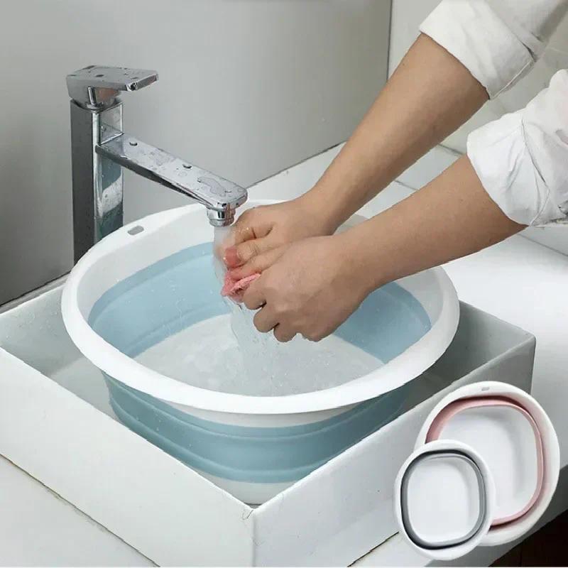 Jual Folding Basins Portable Wash Basins Folding Laundry Tub Bathroom ...