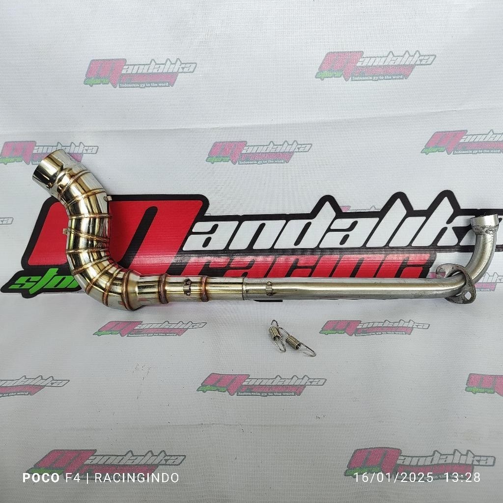 Jual cod BIG elbow pipe stainless 51 mm out FOR XRM Russian WAVE 100/ ...