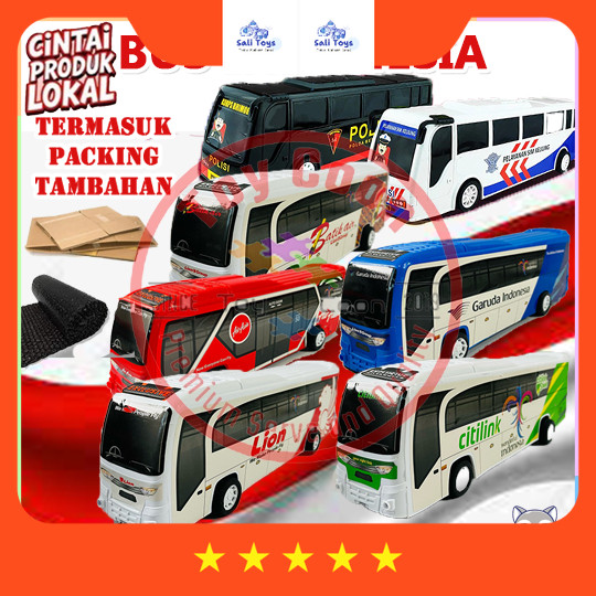 Jual MAINAN ANAK BUS INDONESIA BANDARA TRANSJAKARTA PULL BACK ( BUS ...