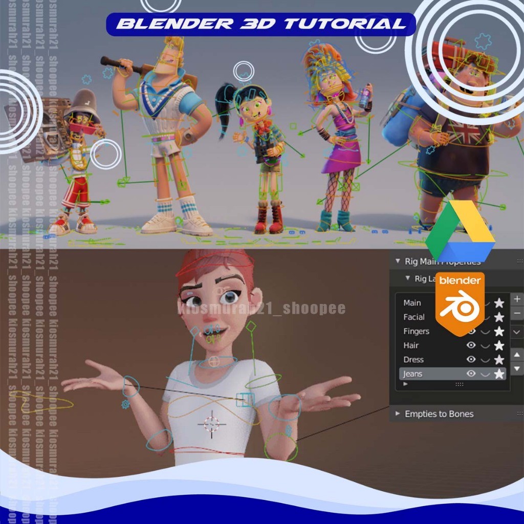 Jual Blender 3D Tutorial Blender Studio - Rigging Tools | Shopee Indonesia
