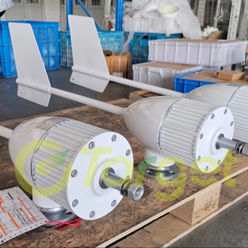 Jual 6000W 5000W Wind Horizontal Turbine Generator Alternative Free ...