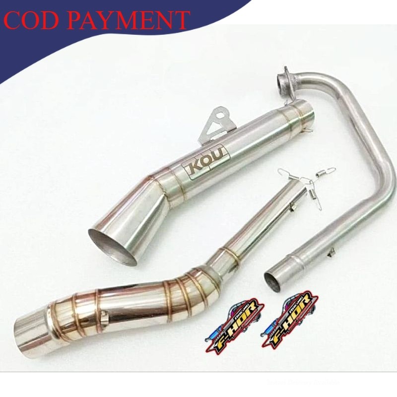 Jual Kou mahachai SUPER open spec pipe 1set and big elbow for tmx rusi ...