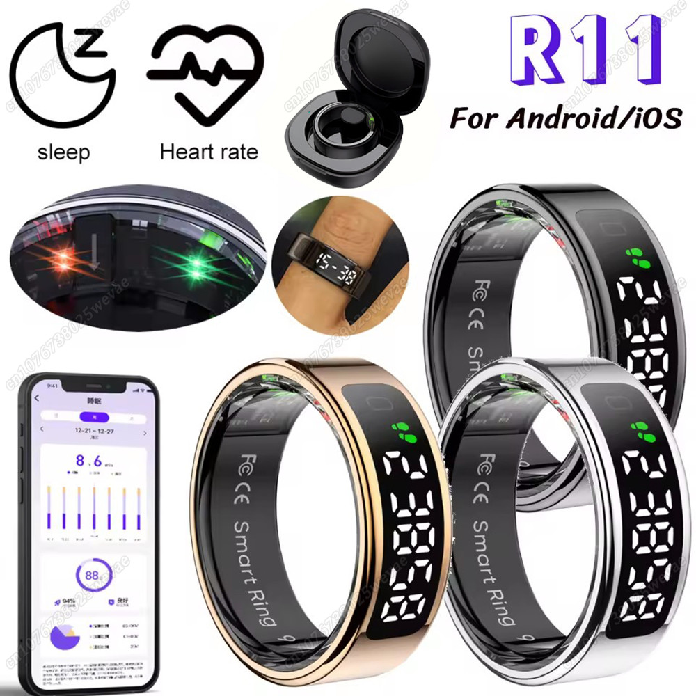 Jual New splay Screen Smart Ring 2025 Gesture Swipe Video/ Brush Tiktok ...