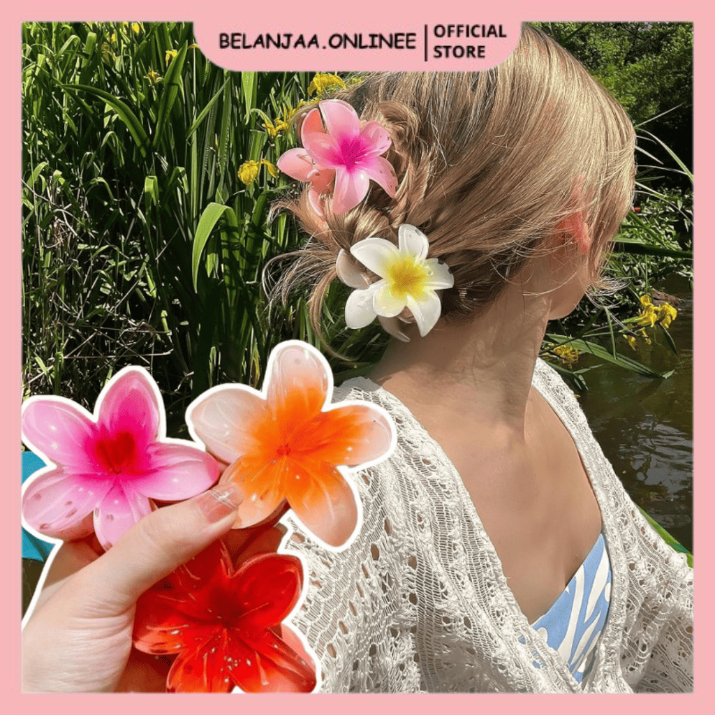 Jual JR-A003 Jepit Rambut Korea Jedai Bunga Kamboja Wanita Elegan High ...