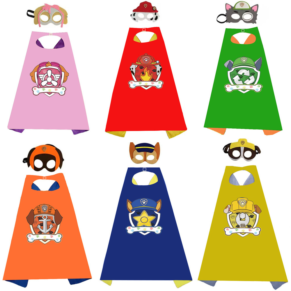 Jual Anime Dog Patrol Cape Kids Cloak Eye Mask Marshall ase Skye Zuma ...