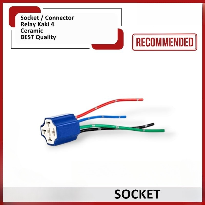 Jual SOCKET CABLE RELAY CERAMIC - SOKET RELAY KLAKSON & LAMPU KAKI 4 ...