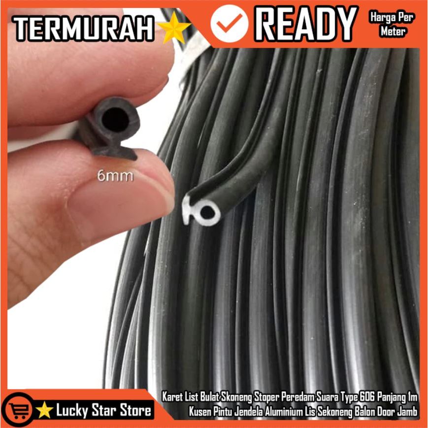 Jual Karet List Bulat Peredam Suara Skoneng Stoper Type 606 Panjang 1m ...