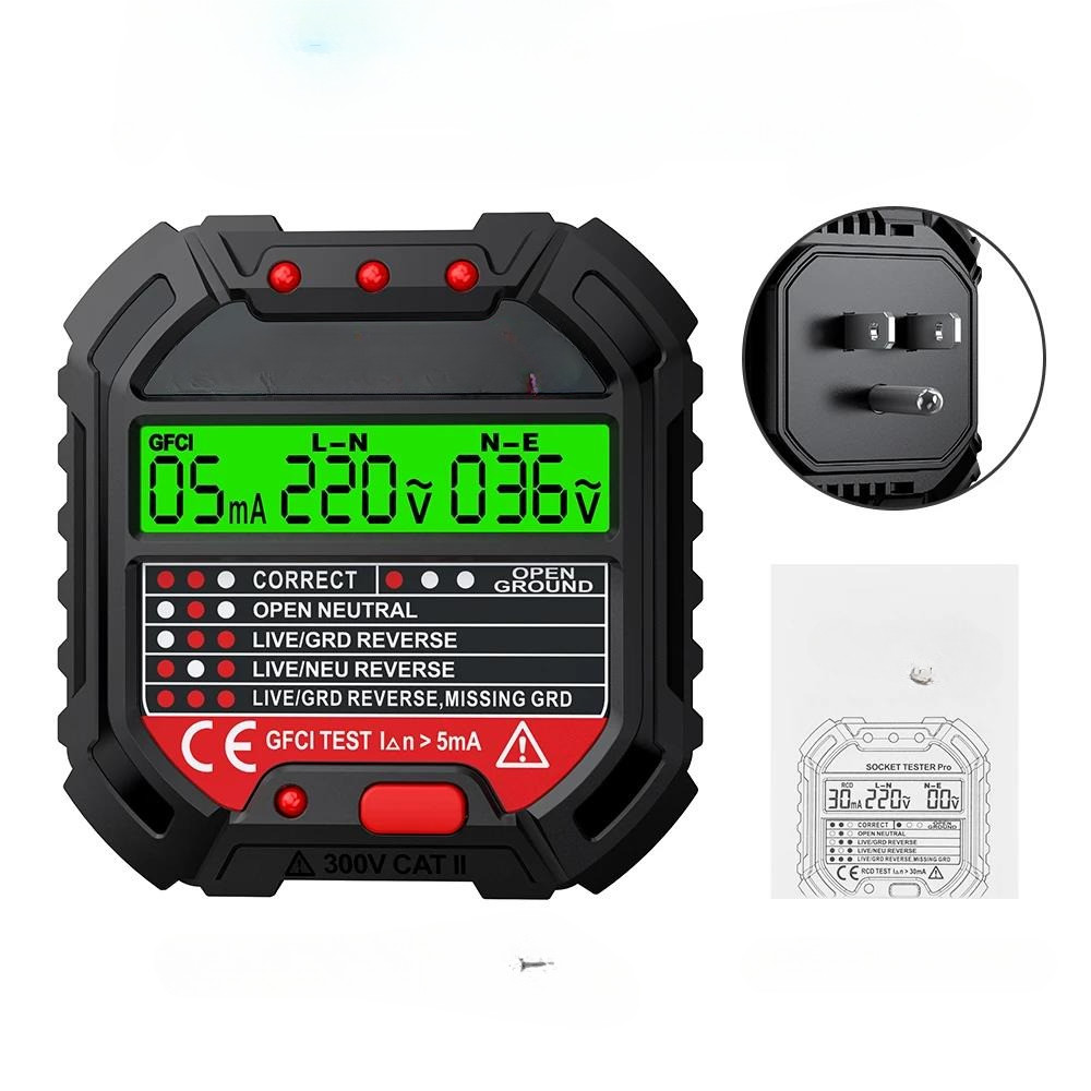Jual HT107 Pro Socket Tester Voltage Test Socket Detector EU Plug ...