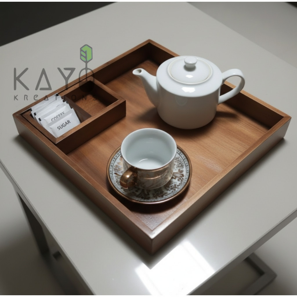 Jual Nampan Saji Gelas Kopi Kamar Hotel Tempat Penyimpanan Saji tray ...