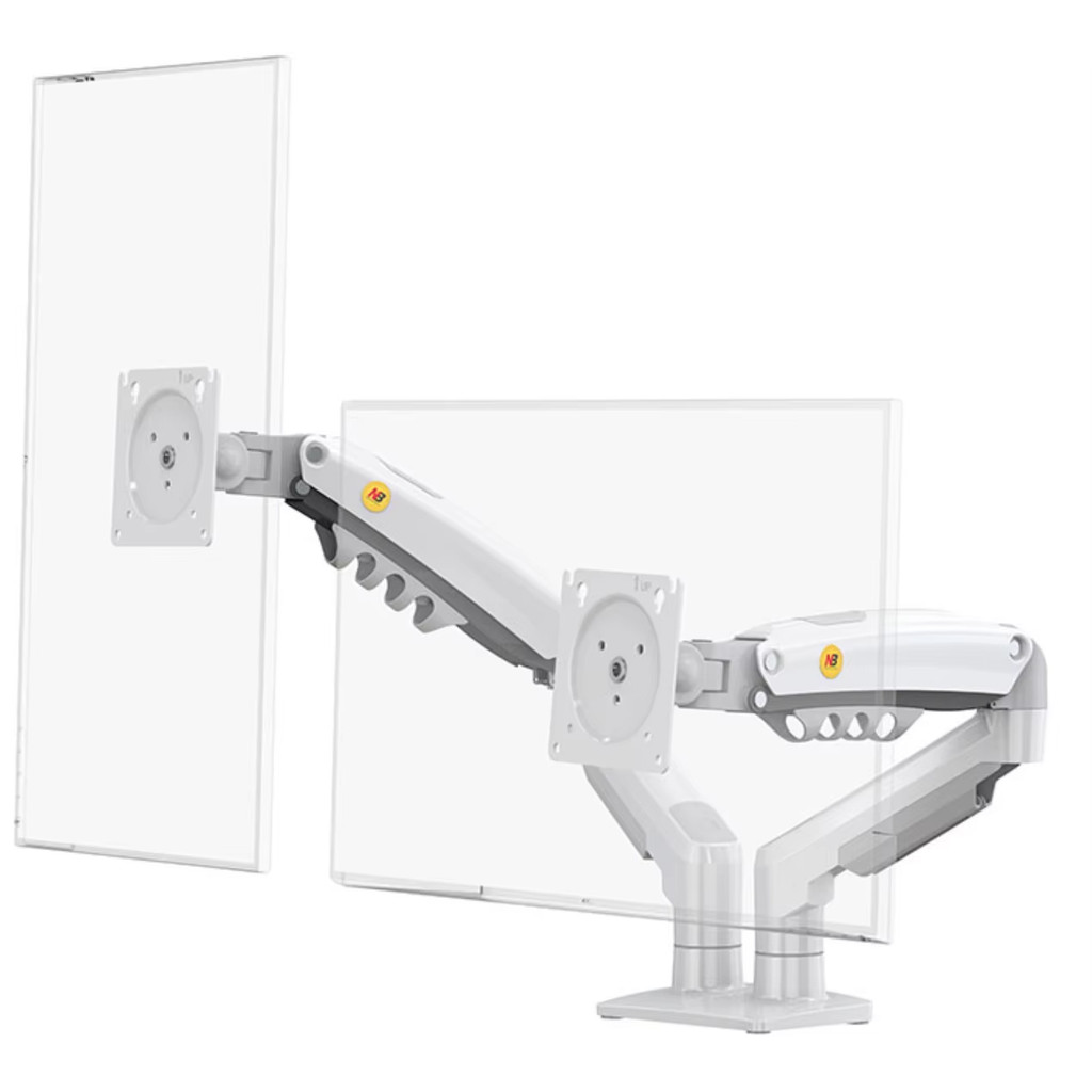 Jual New NB F160 Gas Spring Desktop 17"-27" Dual Monitor Holder Arm ...