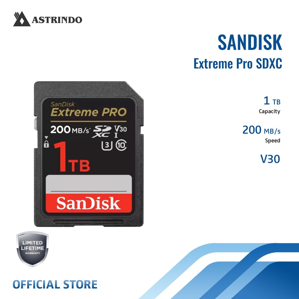 Jual Sandisk Extreme Pro SDXC, SDXXD 1TB Memory Card - (SDSDXXD-1T00 ...