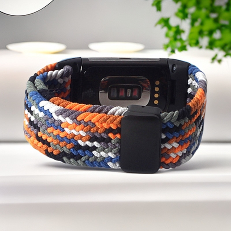 Jual Strap For Fitbit Charge 6 Band Mganetic Strap Braided Elastic Loop ...