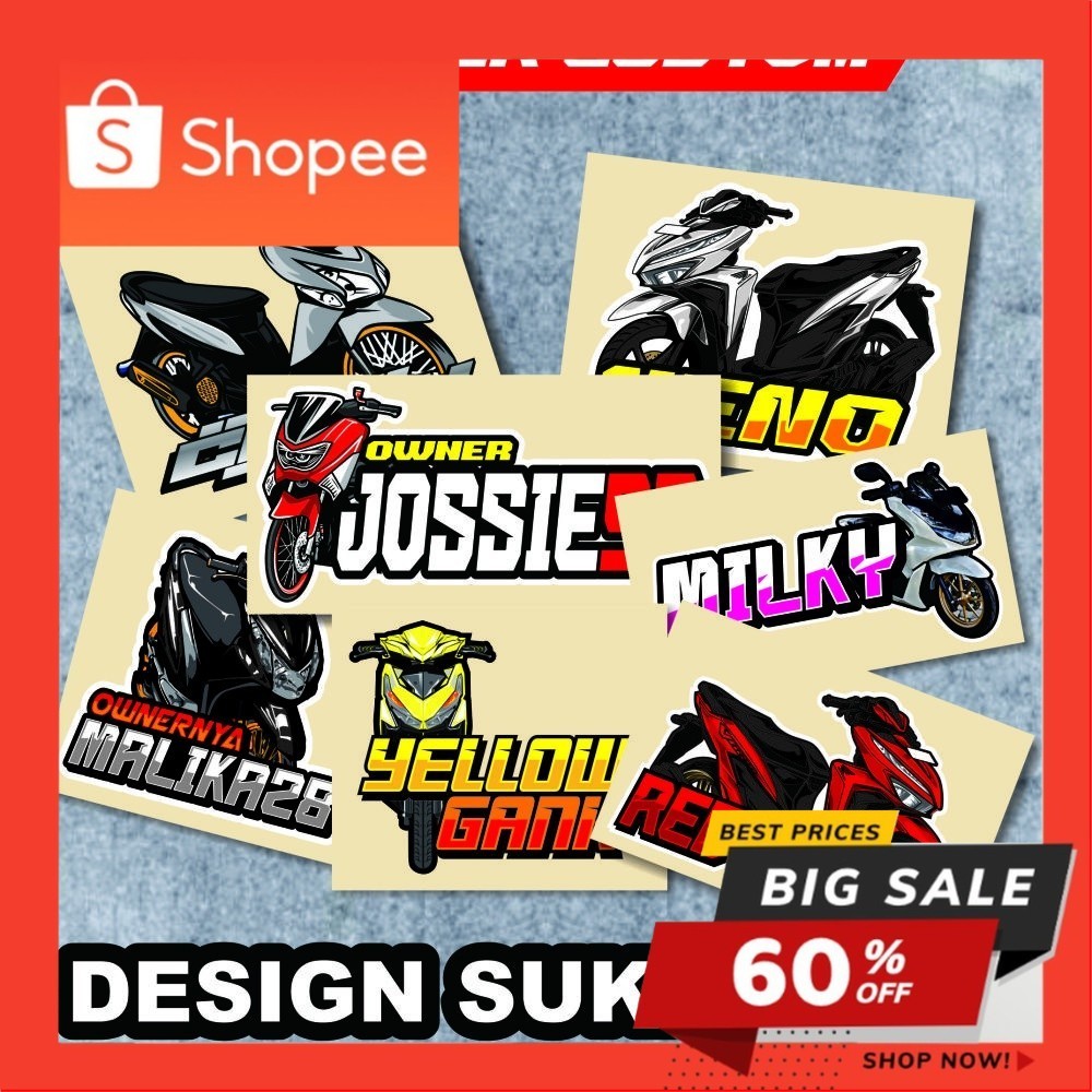 Jual STICKER CUSTOM SUKA SUKA BEBAS RACING/BALAP/KOMUNITAS/MOTOR BEAT ...