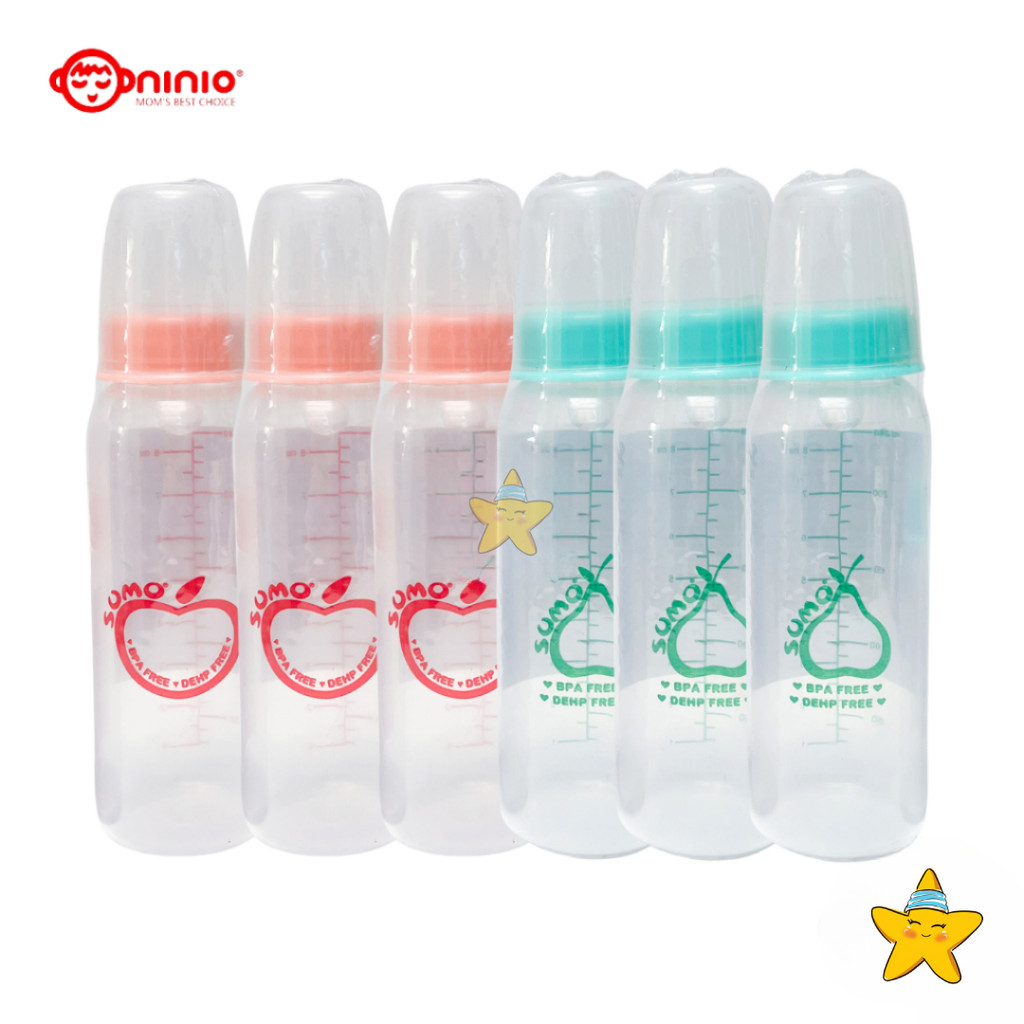 Jual HBK 6 Pcs Bundling Botol Dot Susu Asi Sumo Ninio Round Bottle ...