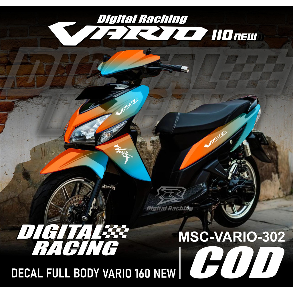 Jual 3967 Decal Gradasi Stiker Dekal Motor VARIO 110 Karbu Sticker ...