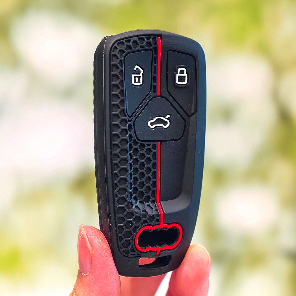 Jual Silicone Keychain For Car Keys Case Holder Key Cover For Audi Q5 ...