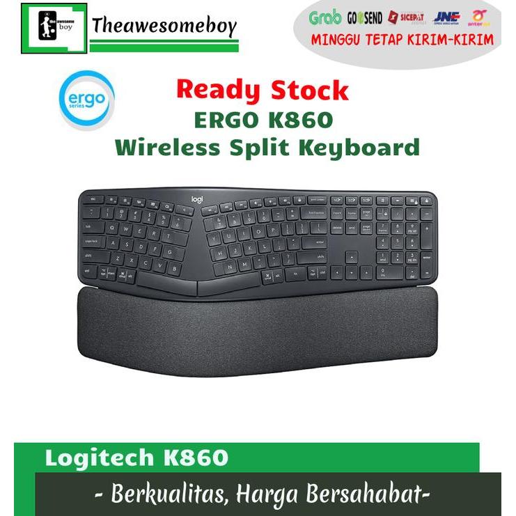 Jual Logitech Ergo K860 Wireless Bluetooth Split Keyboard Multi Device ...