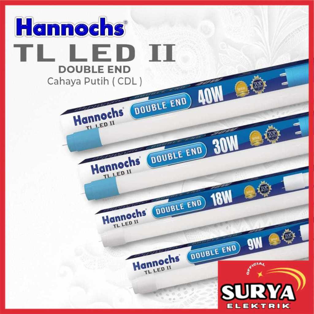 Jual Lampu Neon HANNOCHS TL LED II Dua Sisi Double Ended 9W 18W 30W 40W ...