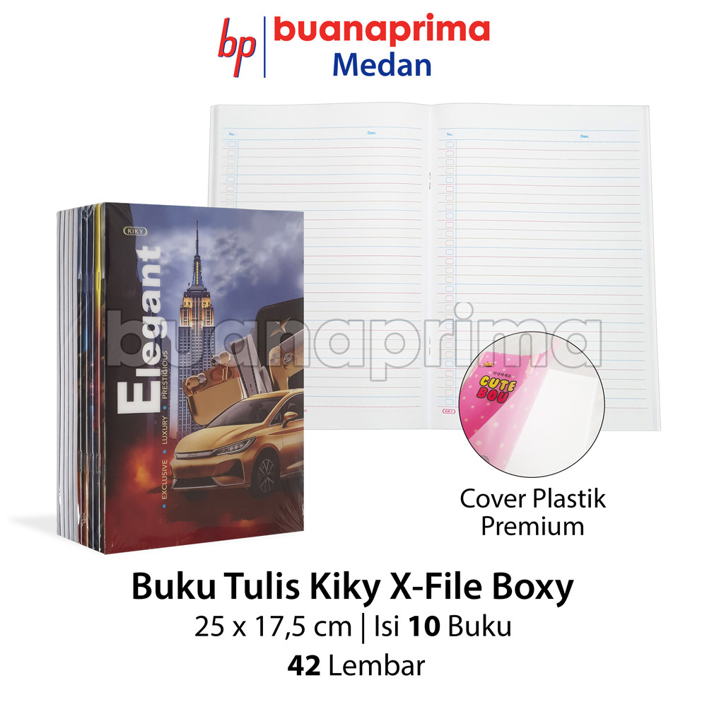 Jual Buku Tulis X-FILE PANJANG KIKY 42 Lembar isi 10 Buku Boxy Notebook ...