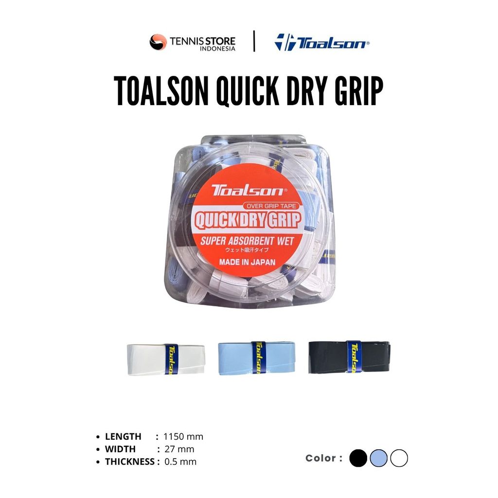 Jual Grip Tennis Toalson Quick Dry Grip / QuickDry Grip Badminton ...