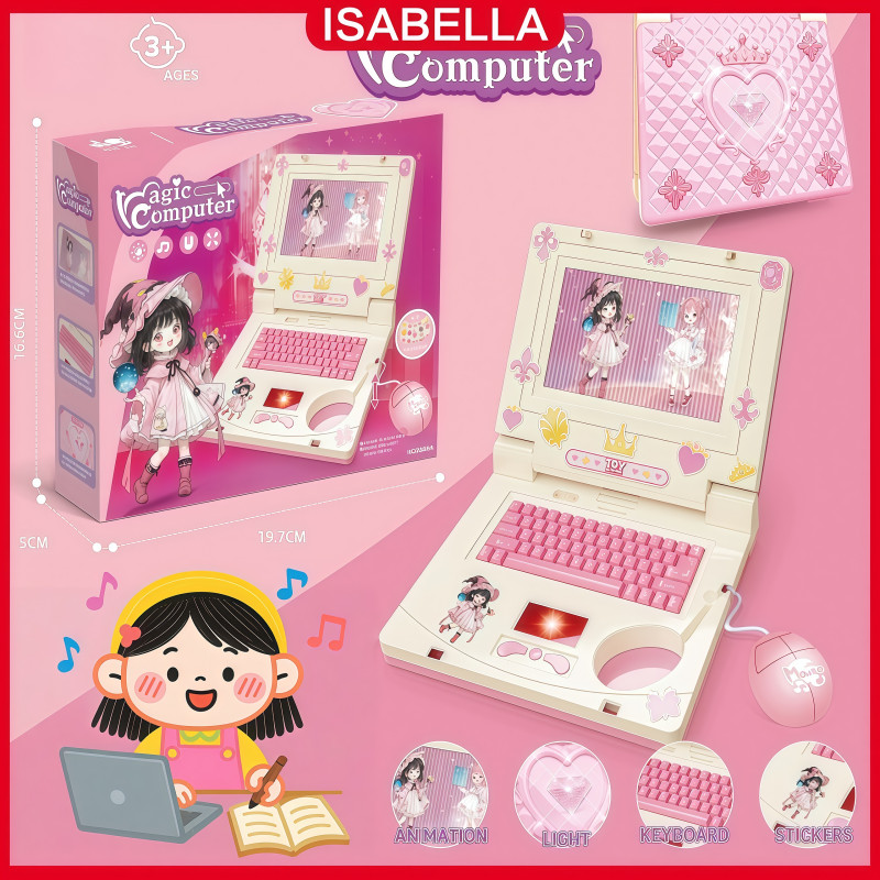 Jual ISABELLA Mainan Laptop Anak Edukasi Layar Belajar Notebook Bayi ...