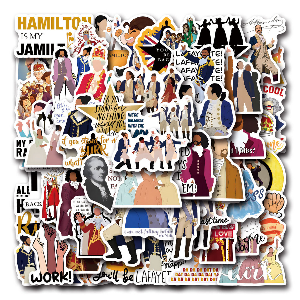 Jual 10/30/55PCS Hamilton Cartoon Stickers Music Drama Decals DIY ...